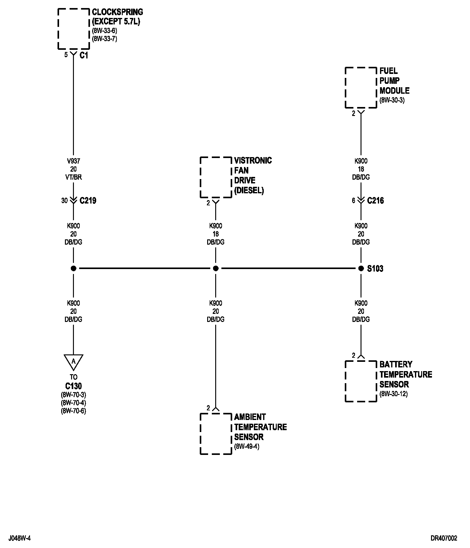 Splice Diagrams — 2004 Dodge and Ram RAM 1500 Truck 4WD V8-5.7L VIN D ...