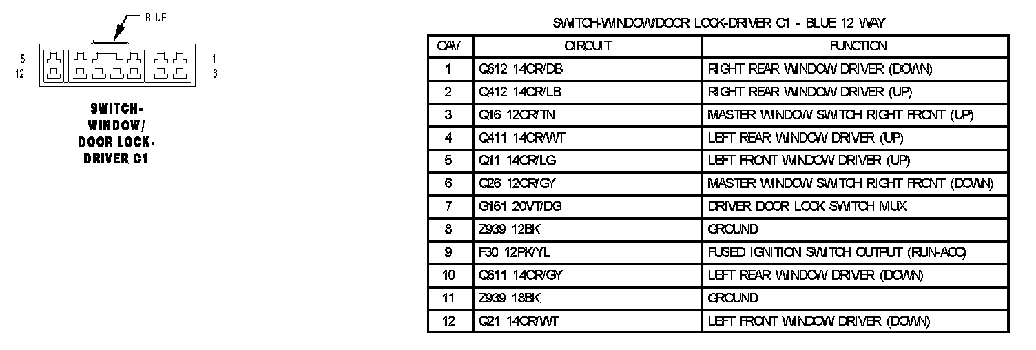 Power Window Switch: Diagrams — 2006 Dodge and Ram RAM 2500 Truck 4WD ...