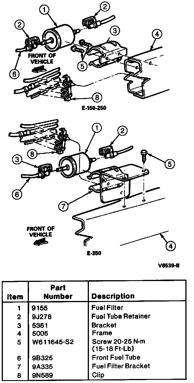 Fuel Filter: Service and Repair — 1995 Ford Bronco Full Size V8-351 5 ...
