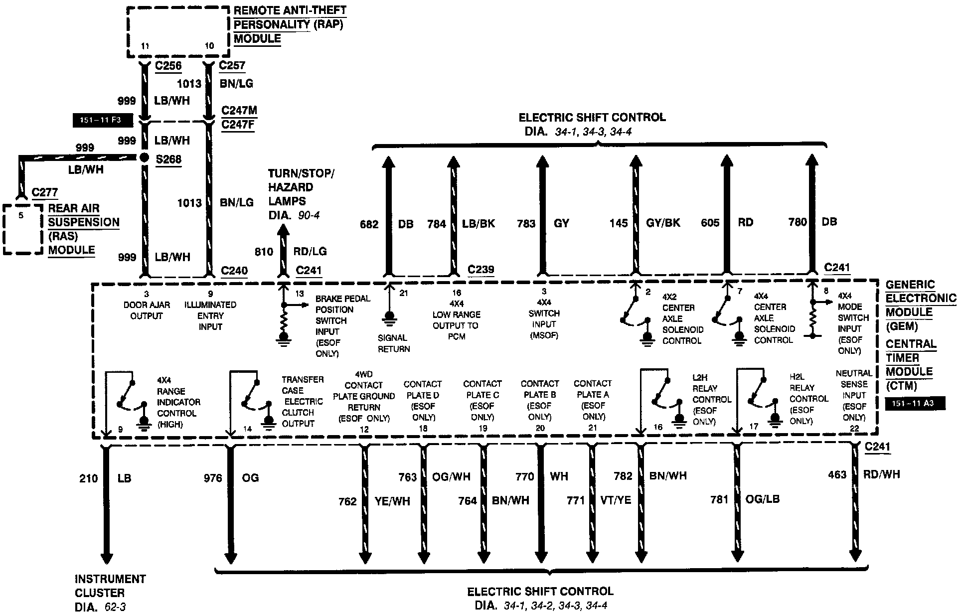 General Module — 1999 Ford F 150 4WD Pickup V8-5.4L SOHC VIN 3 Service ...