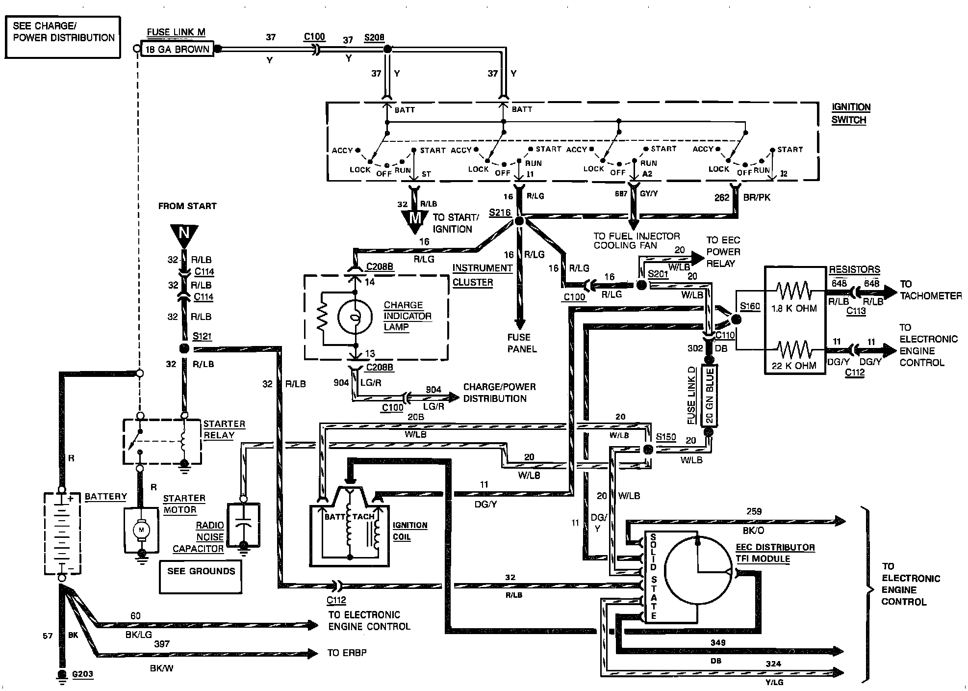 Wiring Diagrams — 1989 Ford Bronco Full Size V8-302 5.0L Service Manual ...