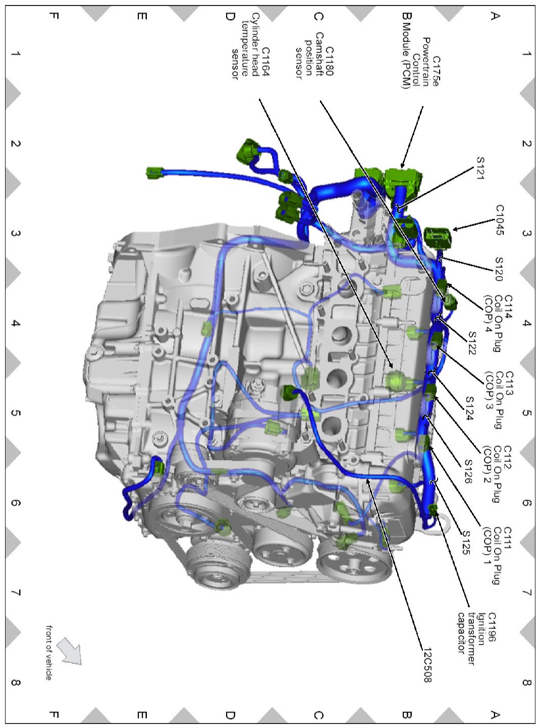 View 151-3 (Engine) — 2010 Ford Truck Transit Connect L4-2.0L Service ...