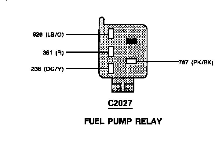 Fuel Pump Relay — 1992 Ford Mustang V8-302 5.0L HO Service Manual ...