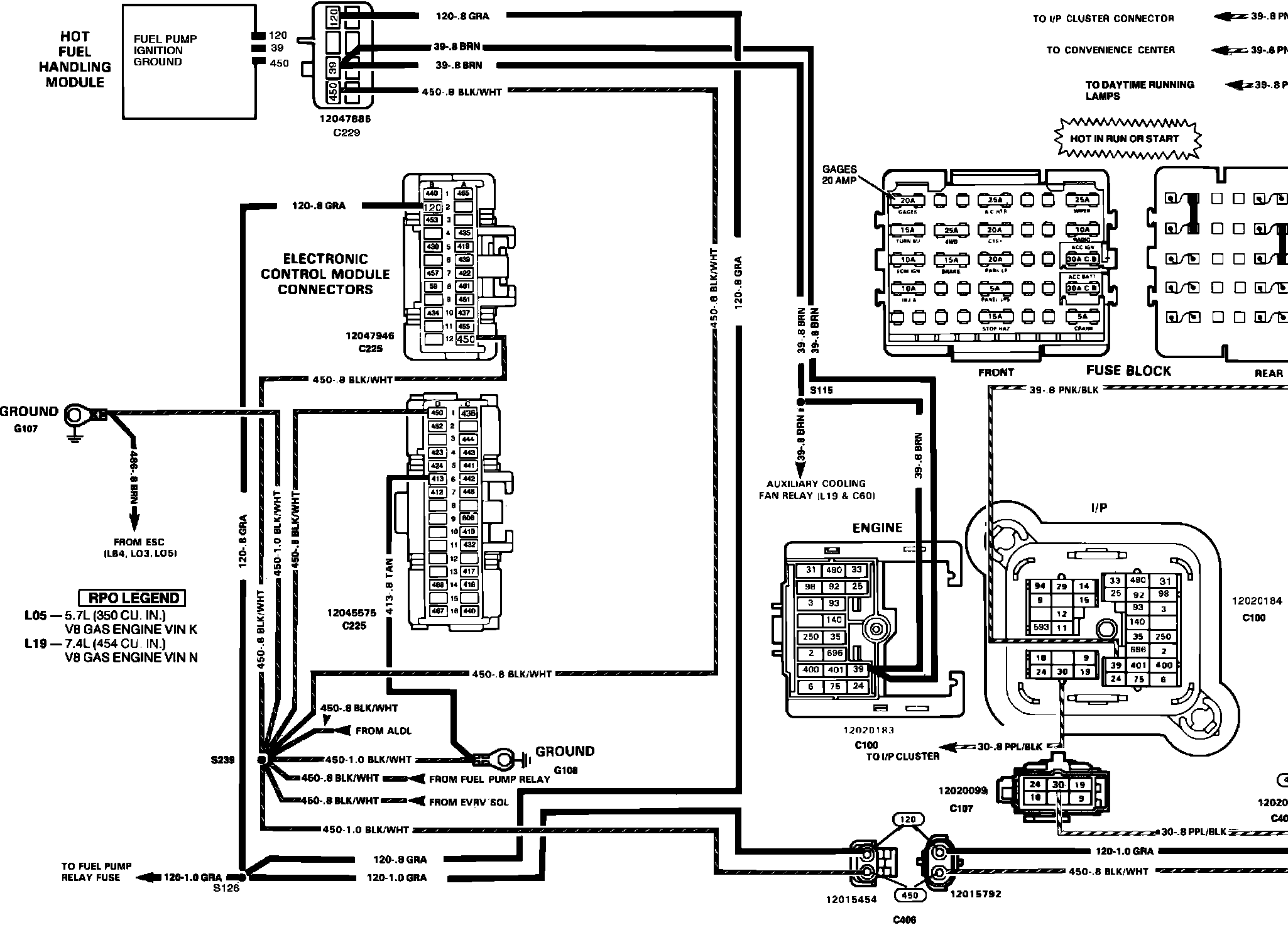 Hot Fuel Handling Module — 1990 GMC C 2500 Truck 2WD V8-350 5.7L ...
