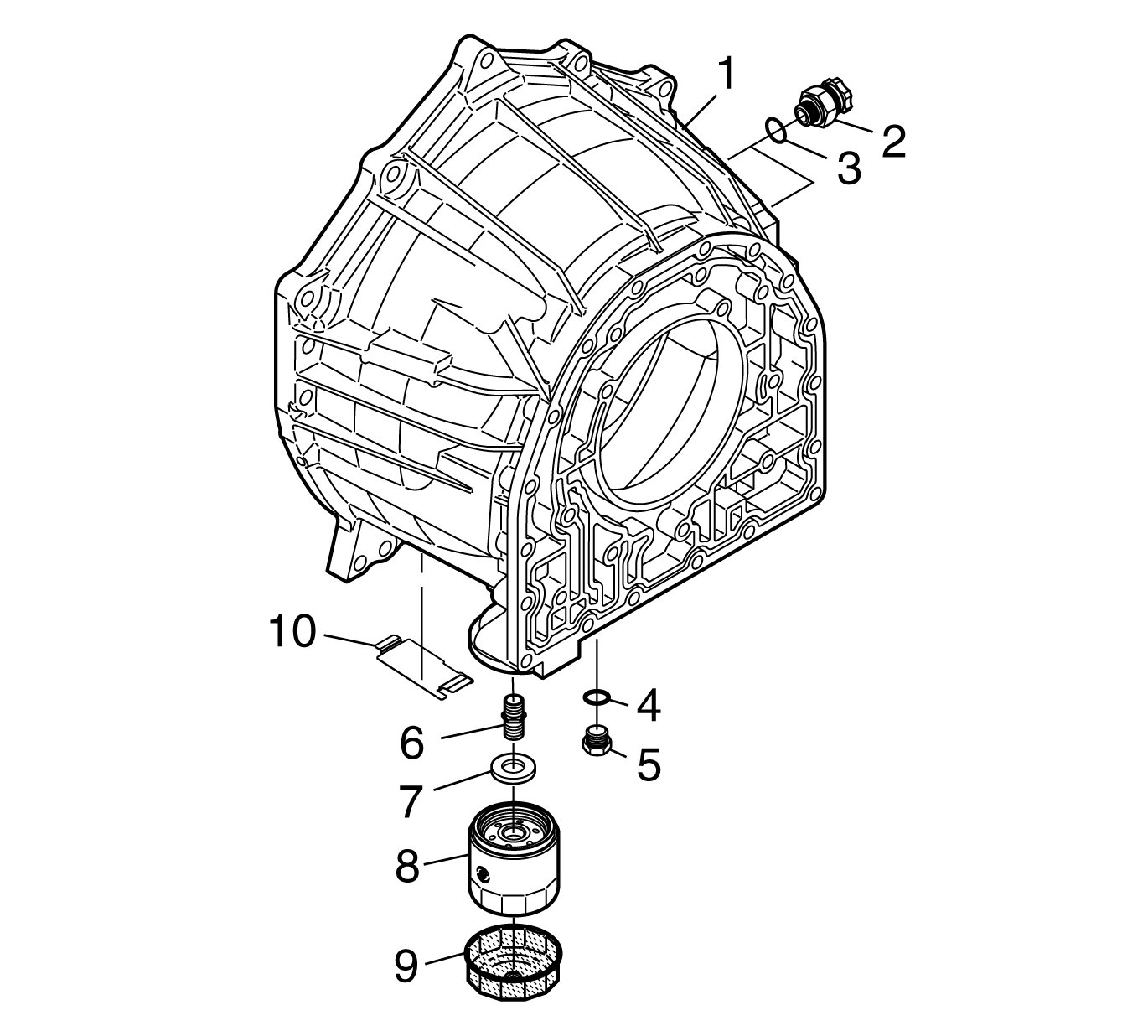 25. Transmission Fluid Pressure Test Hole Plug, External Filter, and ...