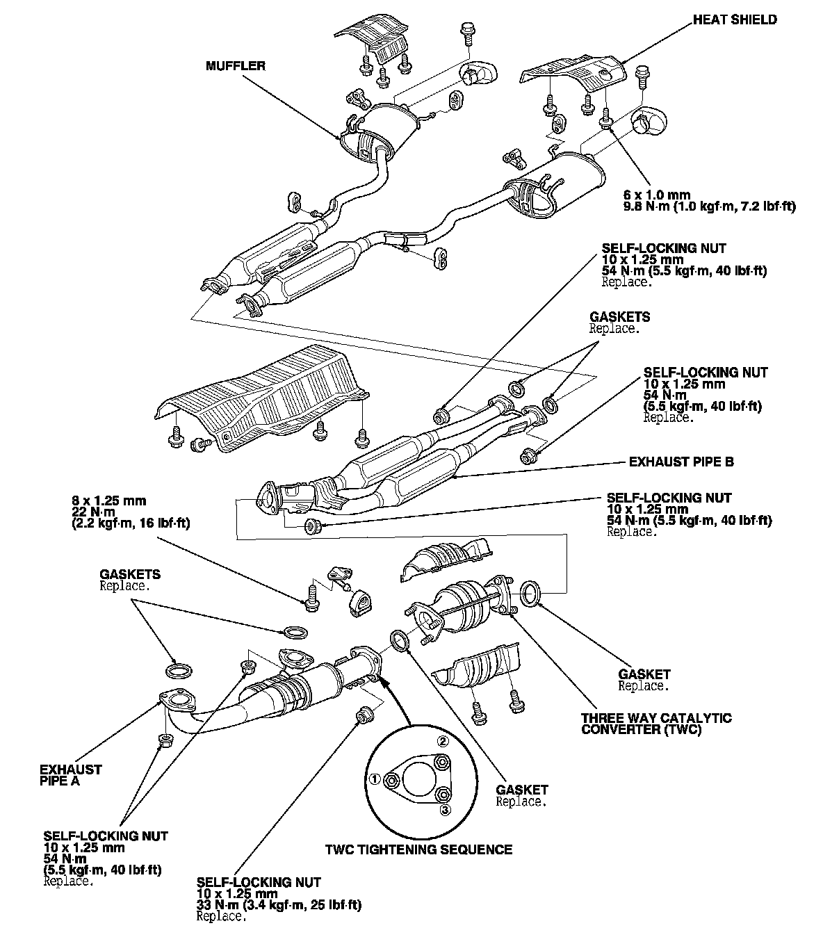 Exhaust Pipe: Service and Repair — 2009 Acura RL V6-3.7L Service Manual ...