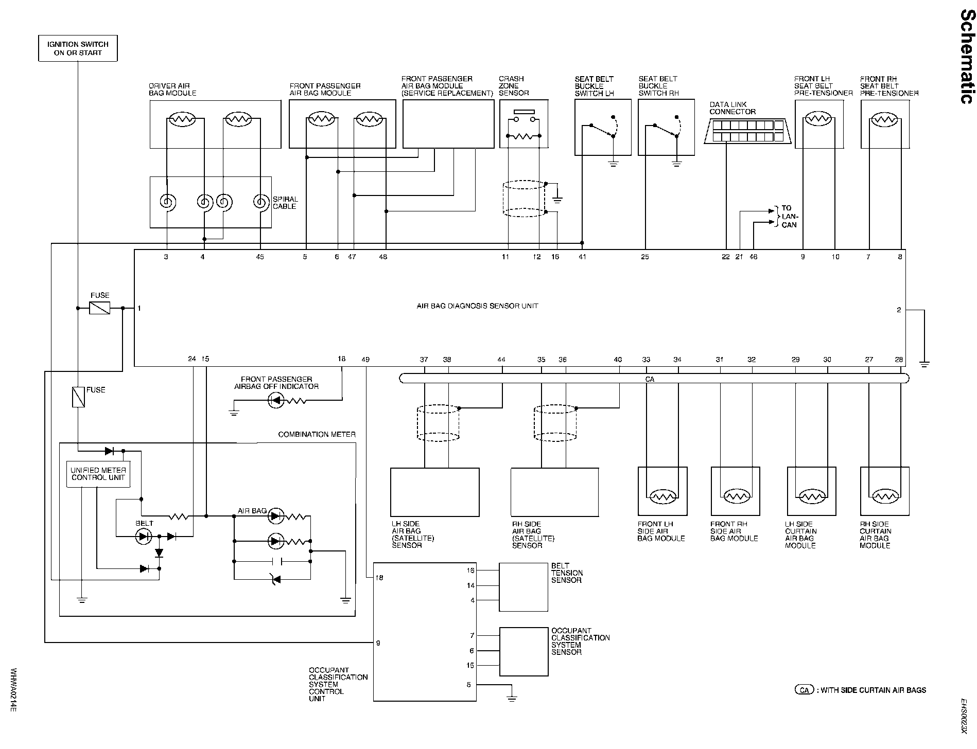 Supplemental Restraint System (SRS) Schematic — 2007 Nissan-Datsun ...