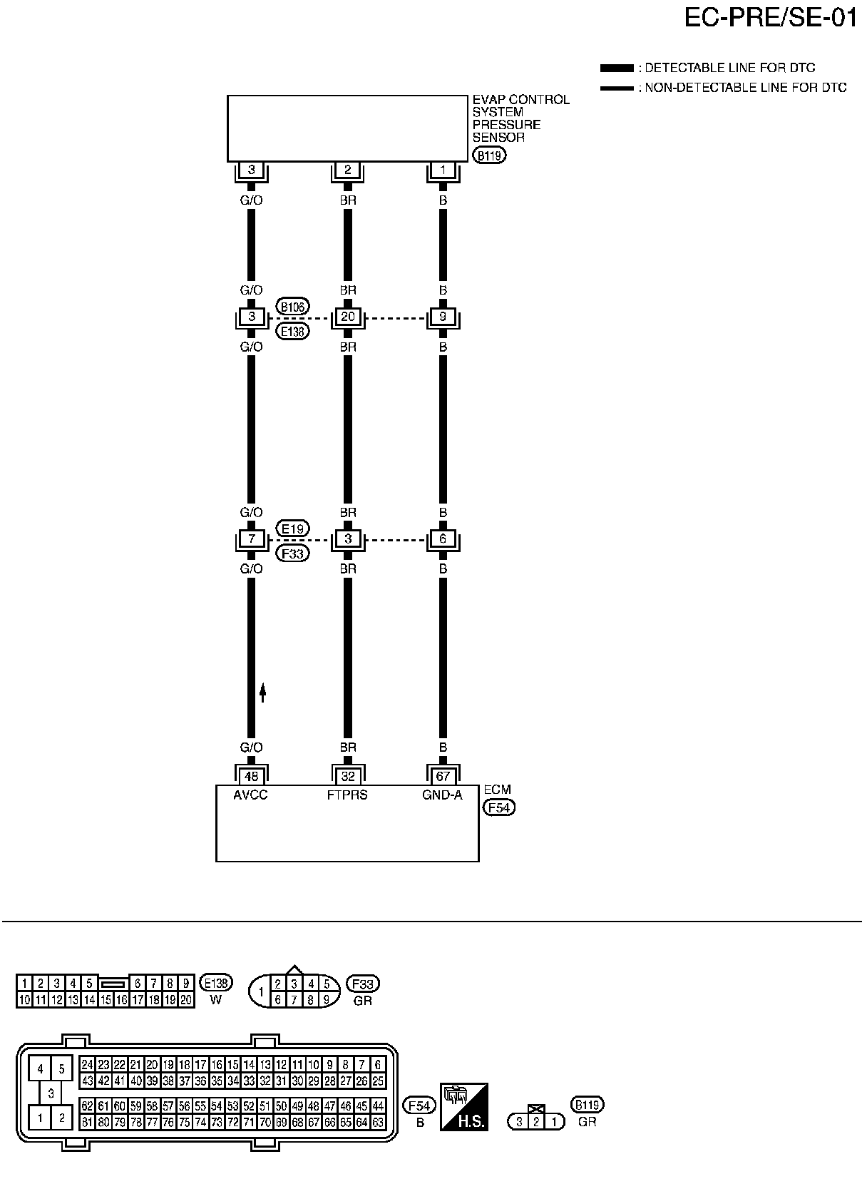 EVAP Control System Pressure Sensor — 2009 Nissan-Datsun Quest V6-3.5L ...