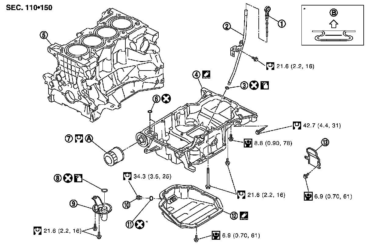 Exploded View — 2012 Nissan-Datsun Rogue 2WD L4-2.5L (QR25DE) Service ...