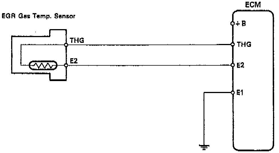 EGR Gas Temperature Sensor Circuit — 1995 Toyota Paseo L4-1497cc 1.5L ...