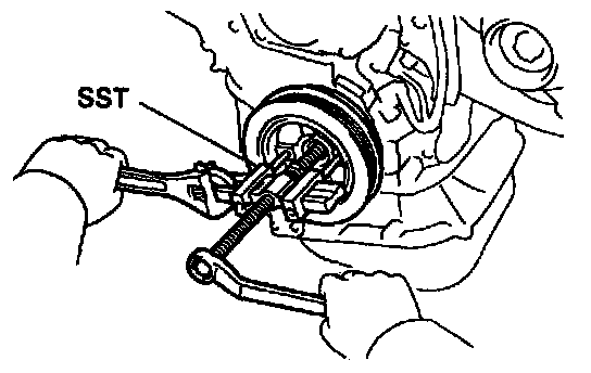 Timing Belt Removal — 1996 Toyota Camry Sedan 4-Door V6-3.0L (1MZ-FE ...