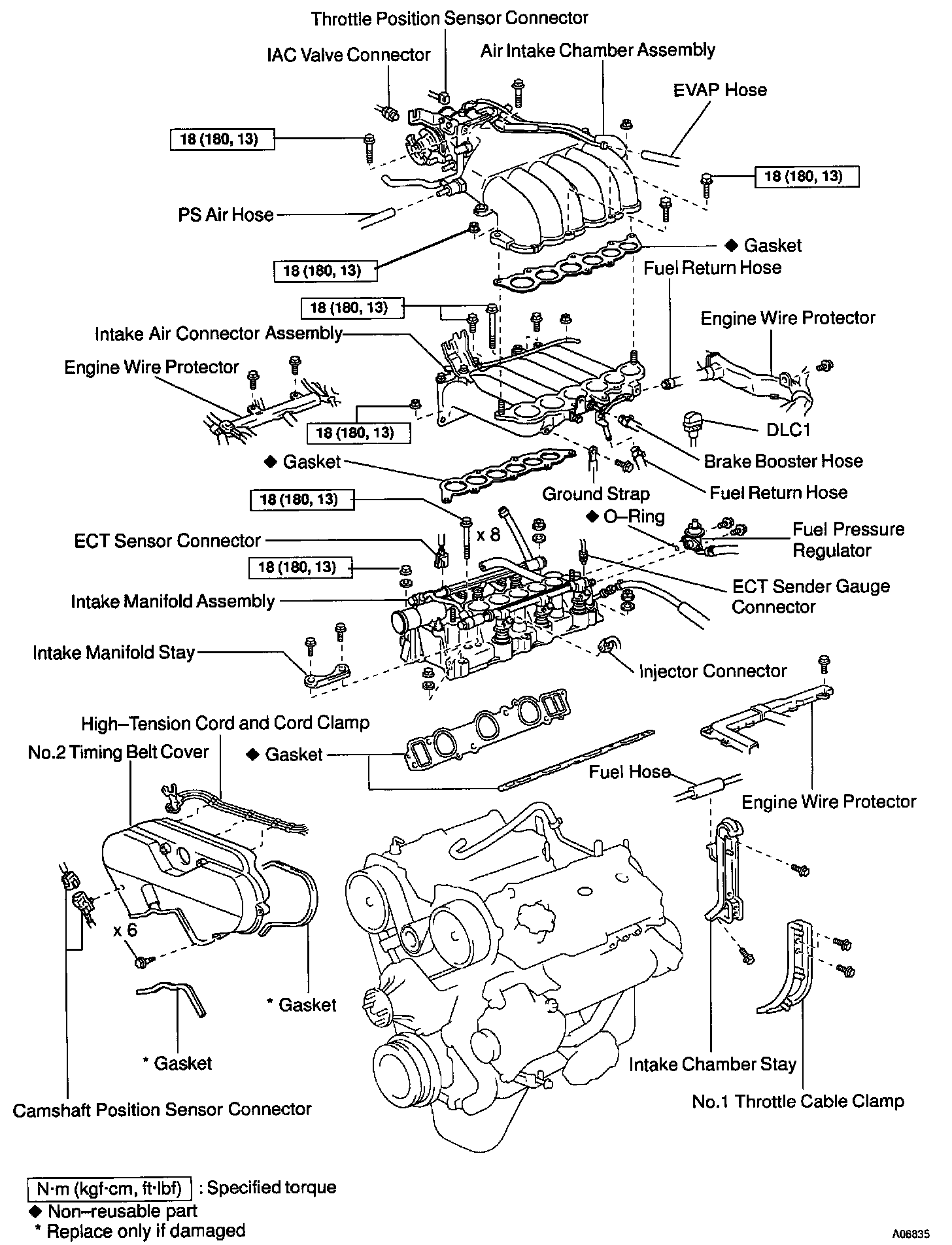Cylinder Head Assembly: Diagrams — 1999 Toyota 4 Runner Limited 2WD V6 ...