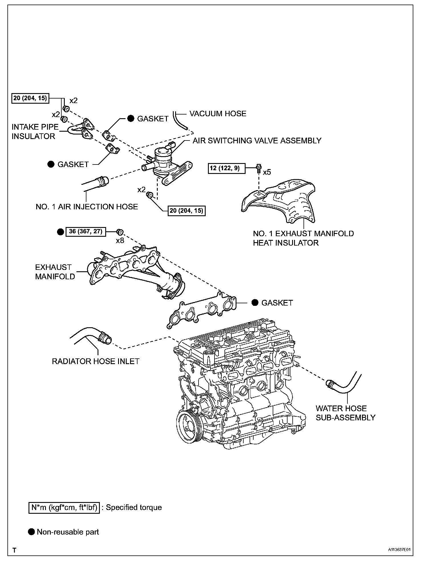 Removal and Replacement — 2007 Toyota Truck Tacoma 2WD L4-2.7L (2TR-FE ...