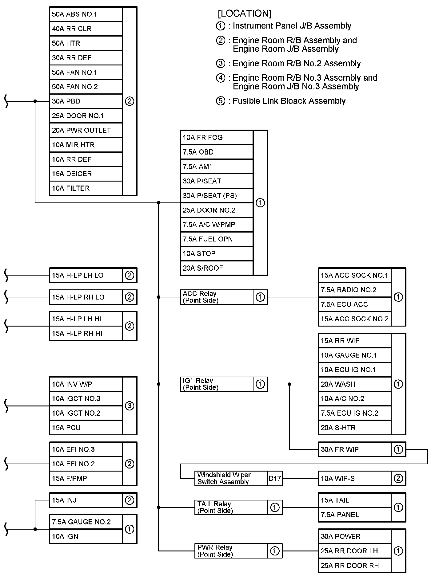 Current Flow Chart — 2013 Toyota Highlander 4WD V6-3.5L (2GR-FXE ...