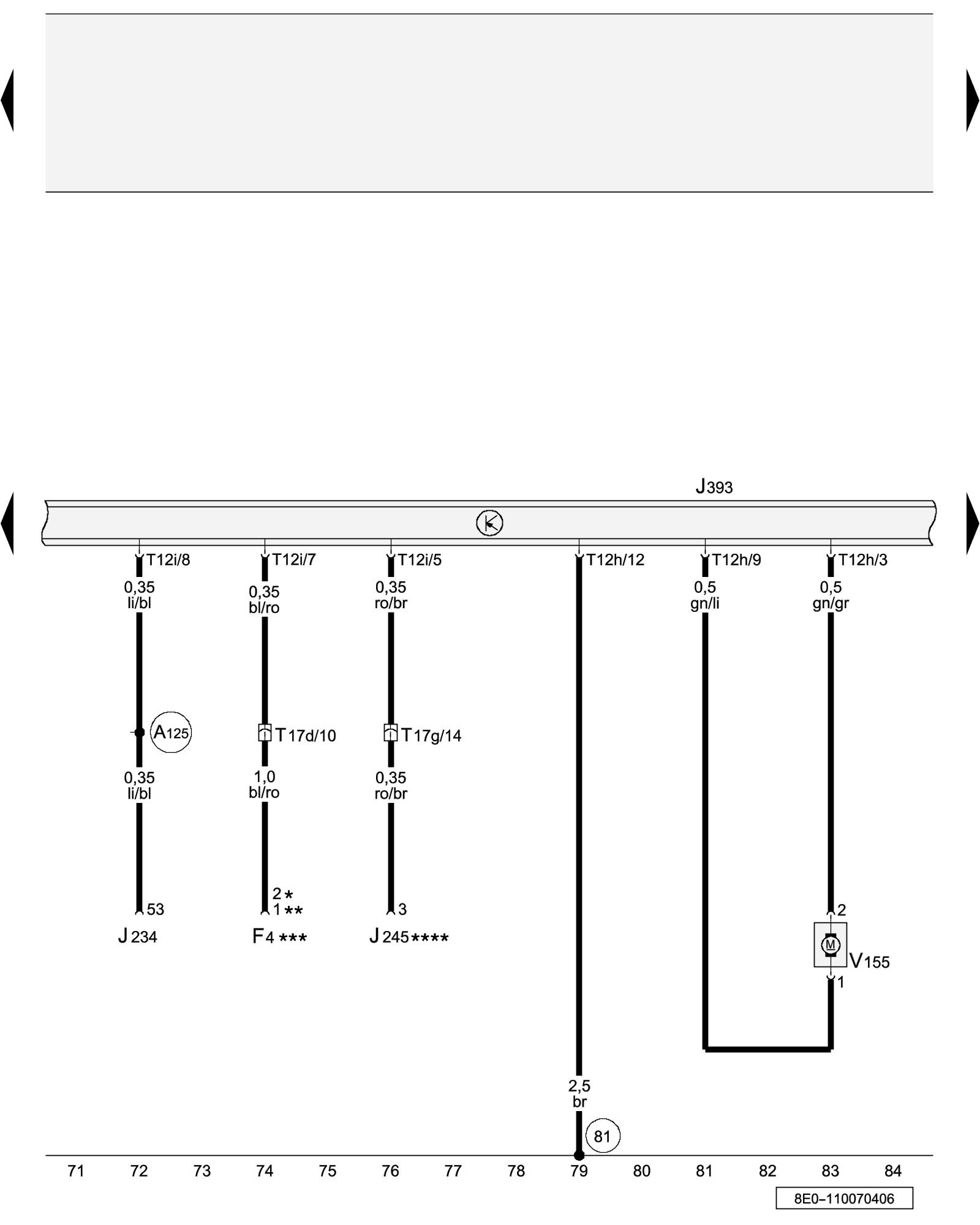 Diagram 108/7 (Tracks 71-84) — 2007 Audi S4 Quattro Sedan (8EC) V8-4.2L ...