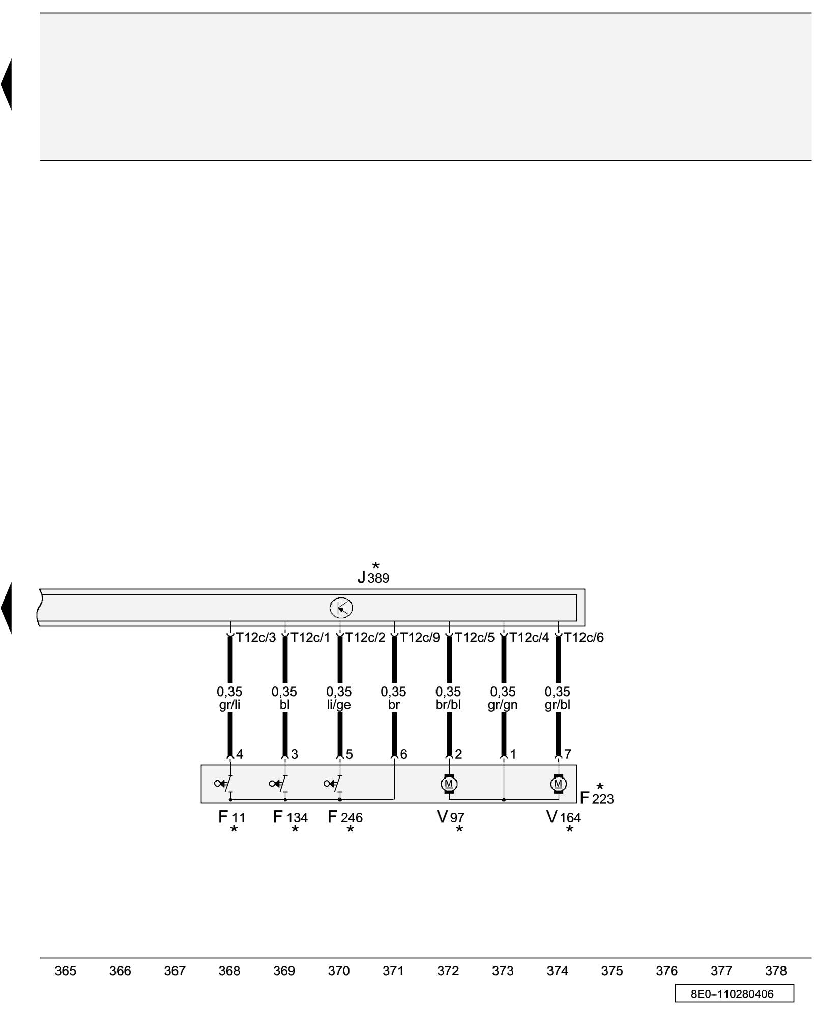 Diagram 108/28 (Tracks 365-378) — 2007 Audi S4 Quattro Sedan (8EC) V8-4 ...